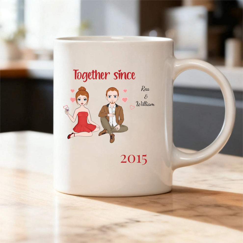 Together Since Date Personalized Mug Gift for Couples – Trendsful